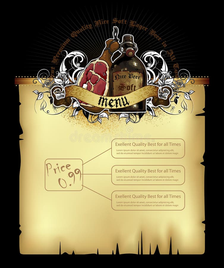 Beer menu stock vector. Illustration of alcohol, business - 50321937