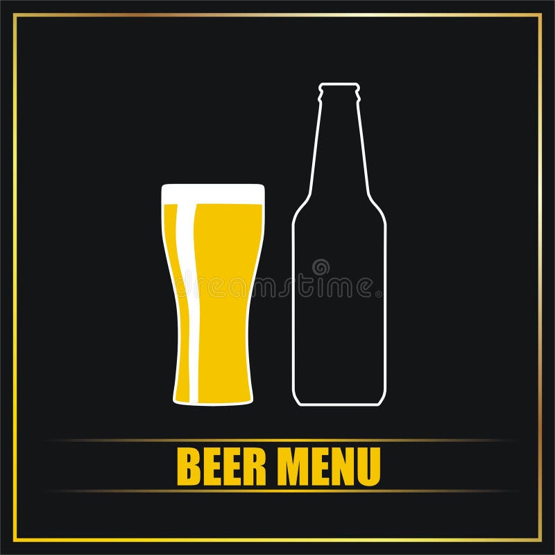 Chalkboard - Frame Beer Menu Stock Vector - Illustration of logo ...