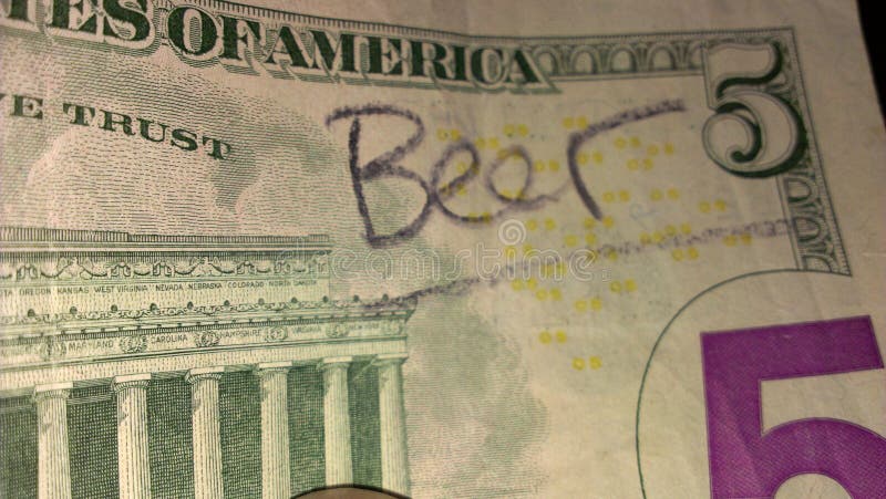 Beer Money stock photo. Image of currency, alcoholism - 57450038