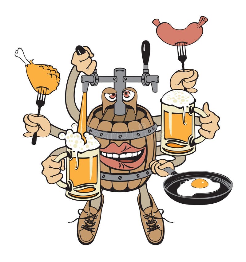 Beer monster stock vector. Illustration of cold, eggs - 22074069