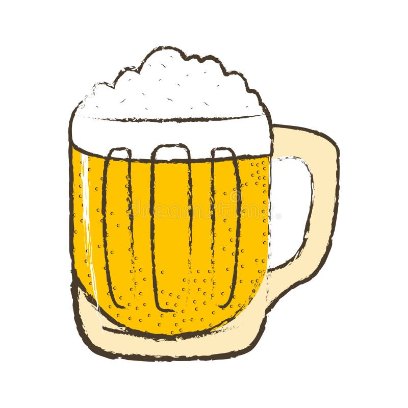 Beer mug with foam stock vector. Illustration of border - 103871670