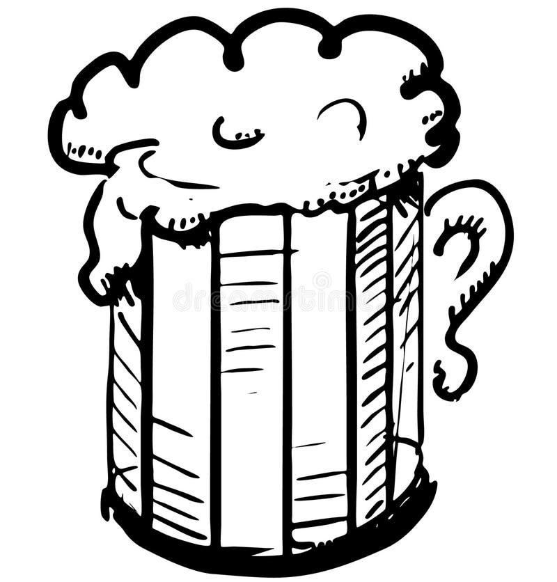 Beer in mug stock vector. Illustration of isolated, pint - 33305251