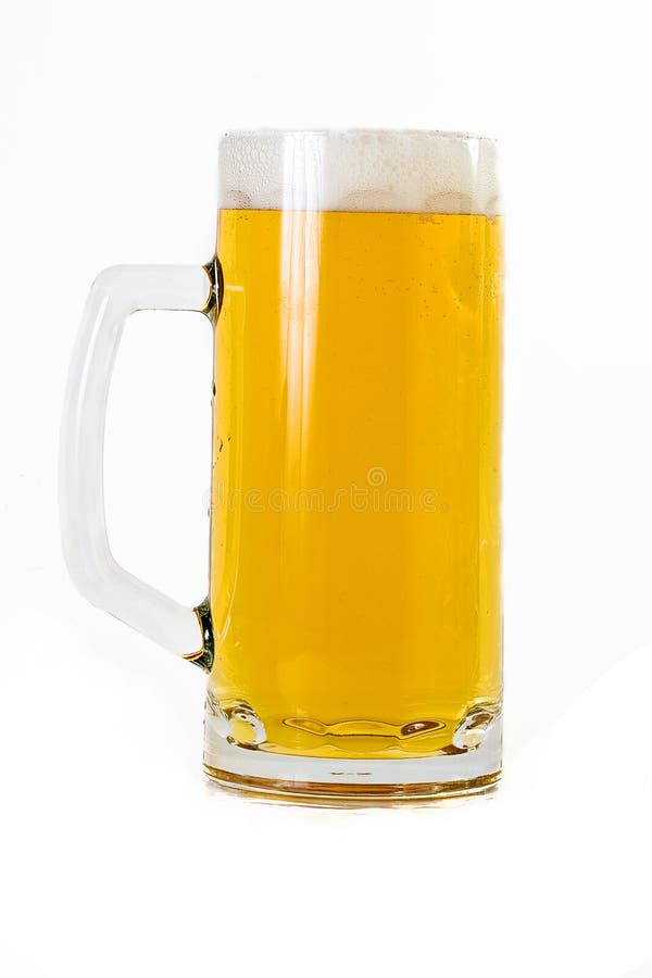 Beer mug with handle stock image. Image of gezapft, fizz - 3606519