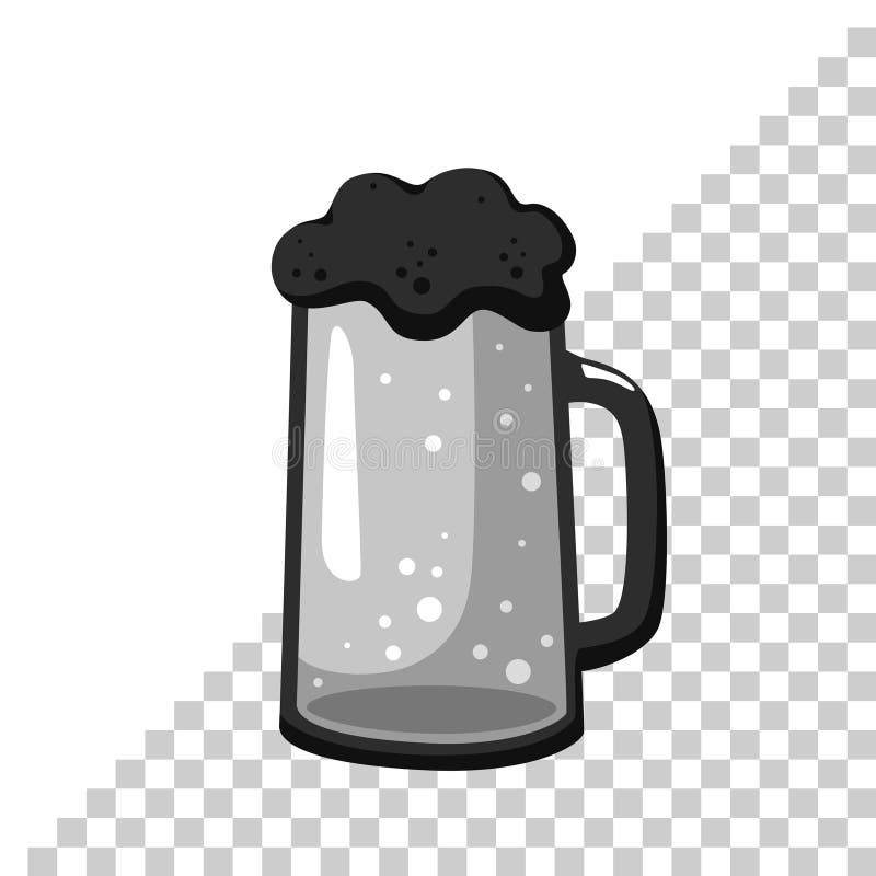 Beer Mug Icon Black Grey without Background Isolated Vector ...