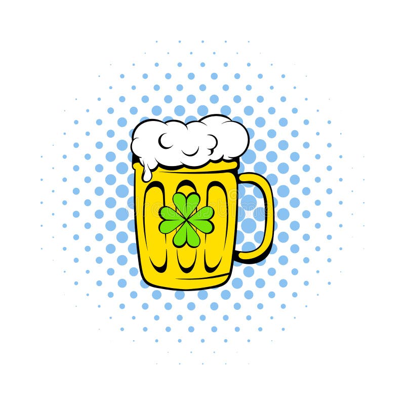 Beer Mug Icon, Comics Style Stock Illustration - Illustration of lager ...