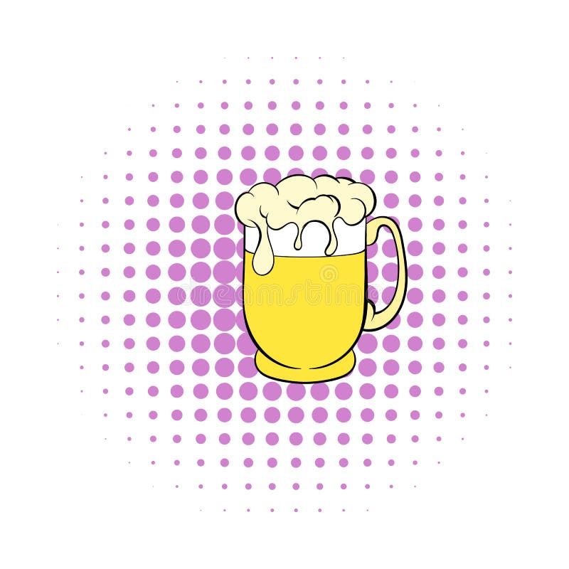 Beer Mug Icon, Comics Style Stock Vector - Illustration of cold, brewed ...