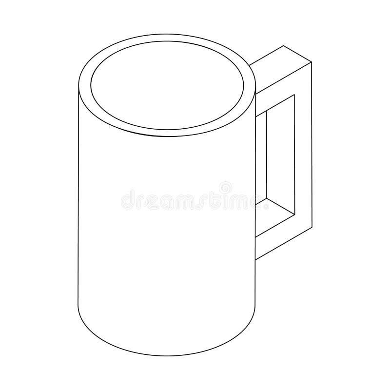 Beer Mug Icon, Isometric 3d Style Stock Vector - Illustration of ...