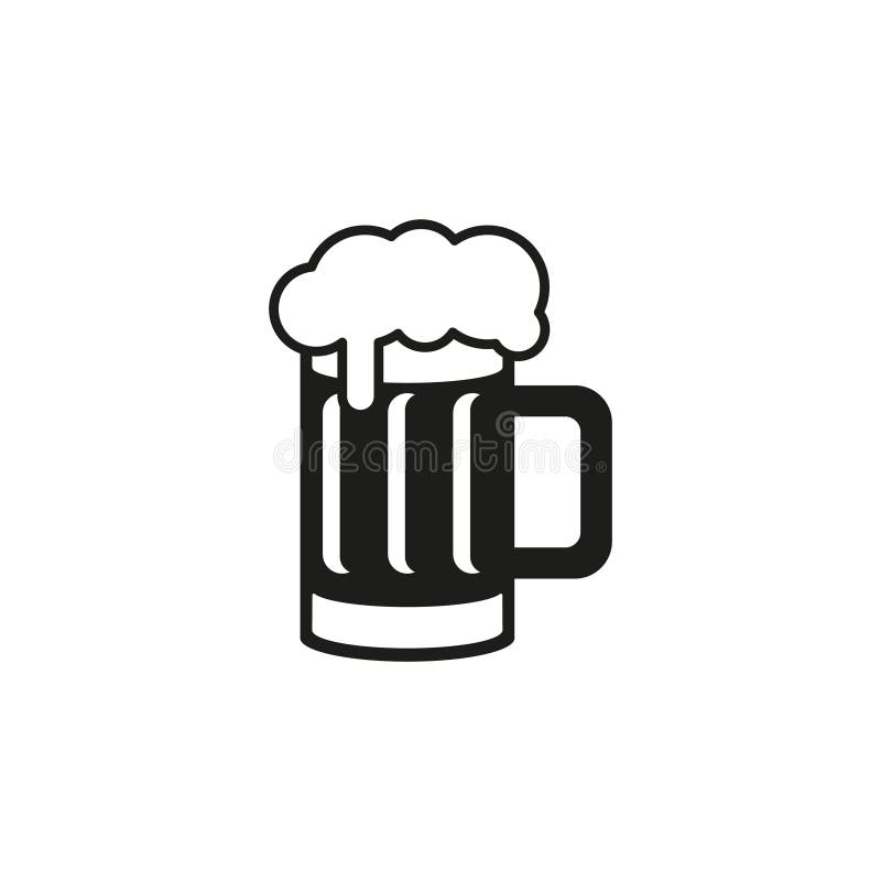 Beer mug icon stock vector. Illustration of brew, graphic - 380253466
