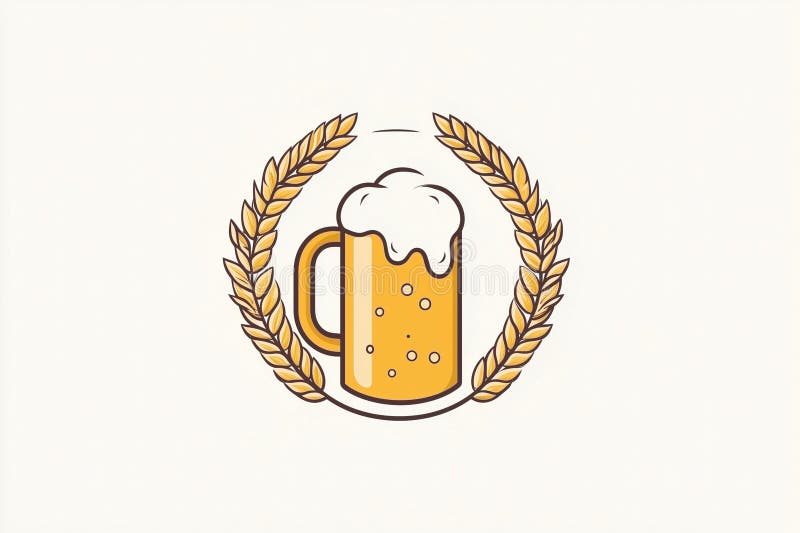 Beer Mug Logo in Vector Illustration Style Ai Illustration Stock ...