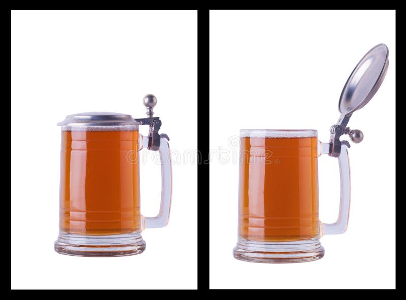 Beer mug over white stock image. Image of pale, drink - 70143677