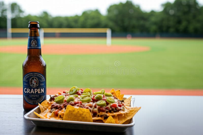 Beer and Nachos at the Baseball Game Stock Image - Image of beer ...