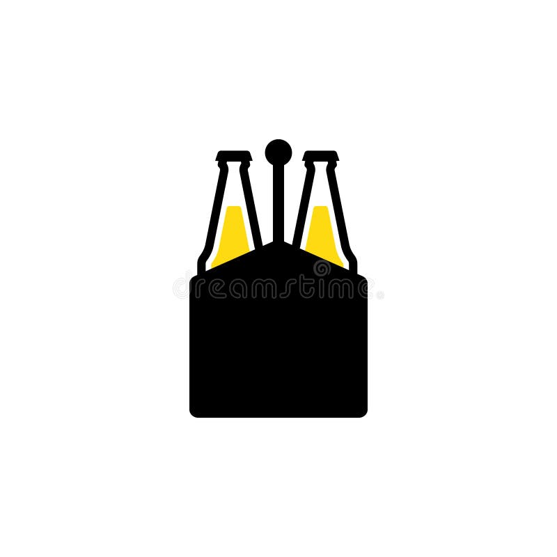 Beer pack outline icon stock illustration. Illustration of beer - 206548538
