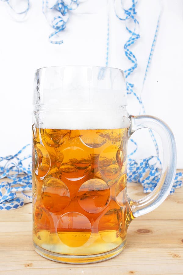 Beer with paper streamers stock image. Image of germany - 44160951
