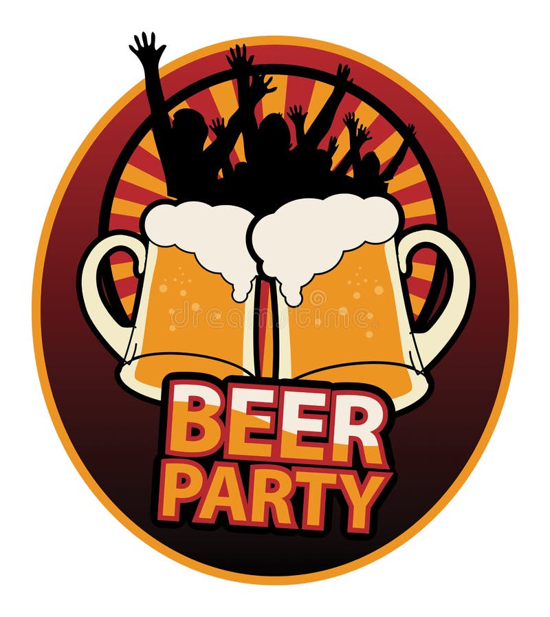 Beer Party Label Stock Image - Image: 28583191