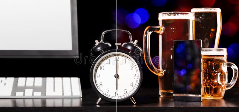 Beer Party after Working Day Stock Photo - Image of friday, beverage ...
