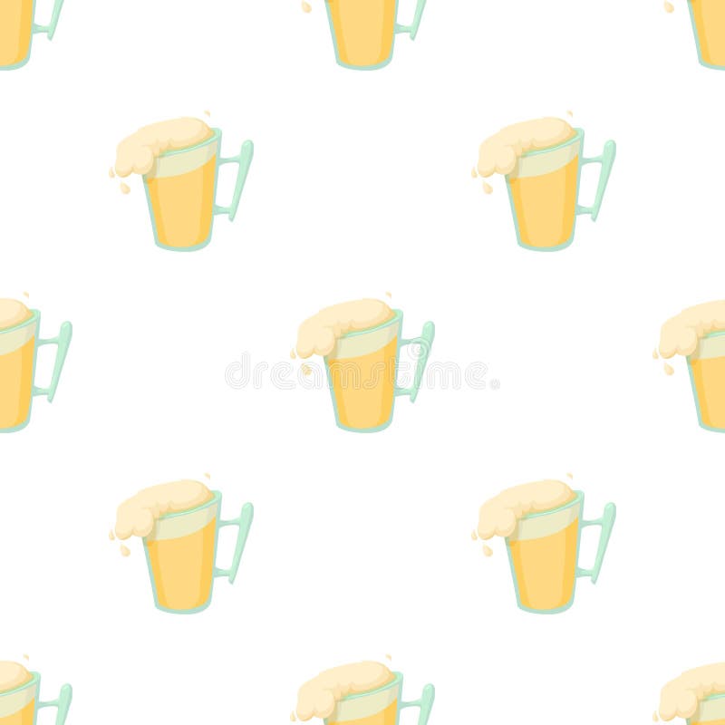 Beer Pattern Seamless Vector Stock Vector - Illustration of logo ...