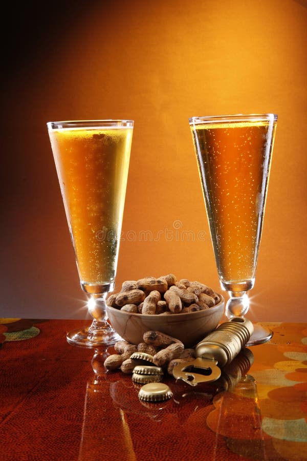 Beer and peanuts stock photo. Image of gold, light, peanuts - 10297166