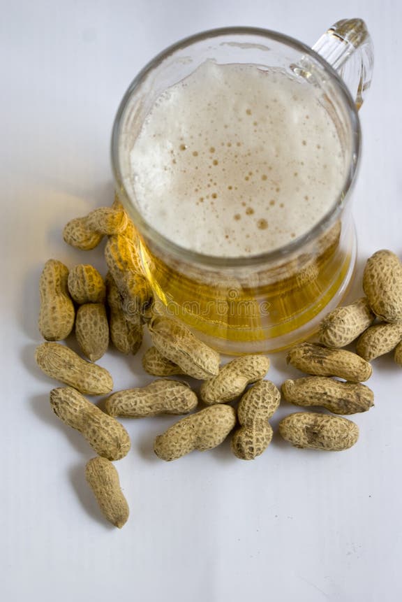 Beer & peanuts stock photo. Image of beer, brew, shell - 9048526