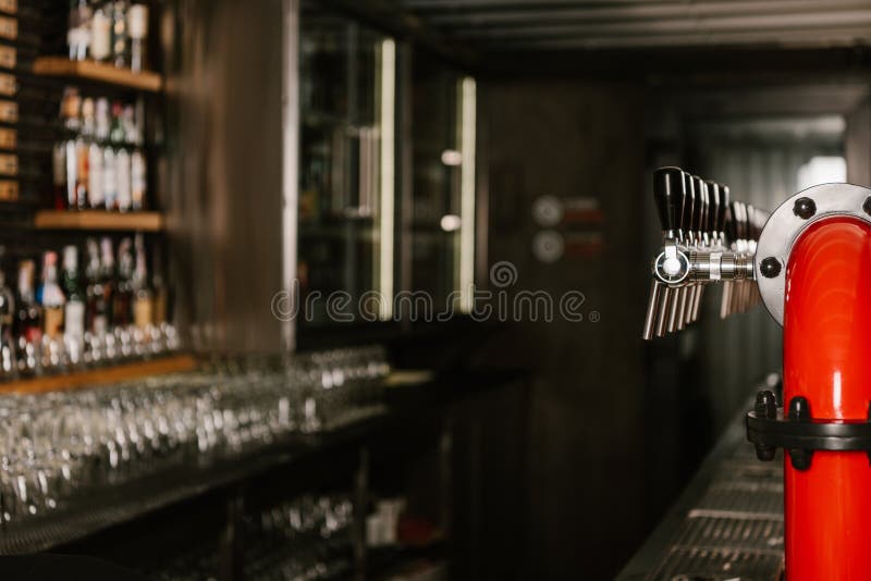 Beer pipe taps stock image. Image of beverage, refreshment - 120912919