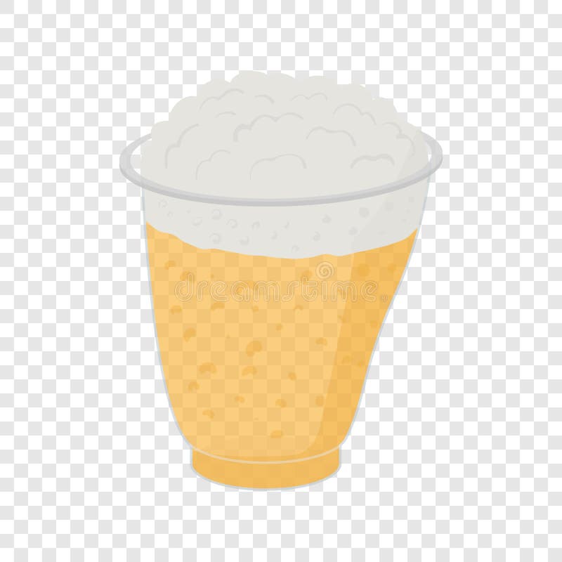 Beer in plastic cups stock illustration. Illustration of graphic ...