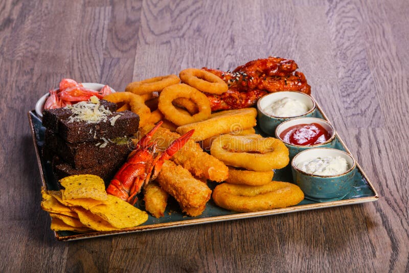Beer plate snack stock photo. Image of fried, background - 111506122