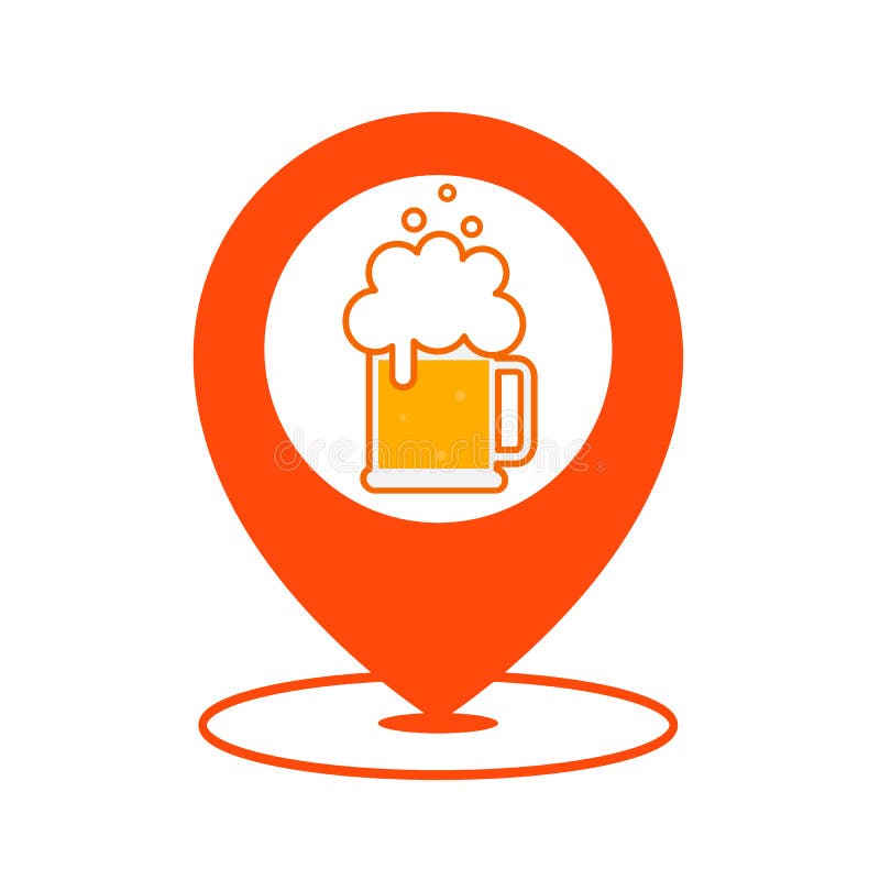 Beer point icon. stock vector. Illustration of celebration - 122177552