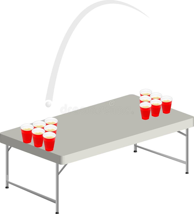 Beer Pong Table stock illustration. Illustration of table - 15115957
