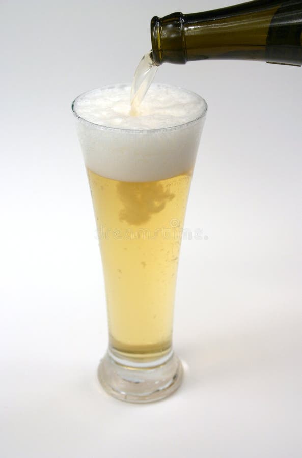 Beer, pouring lager stock image. Image of drink, head, closeup - 609093
