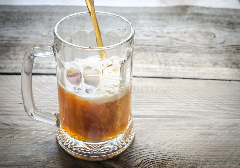 Beer pouring into mug stock photo. Image of dark, full - 41908896