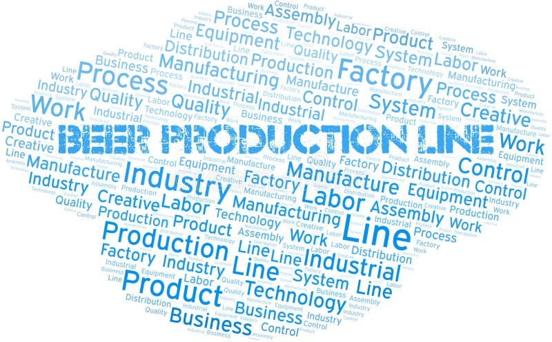 Beer Production Line Word Cloud Create with Text only. Stock Vector ...