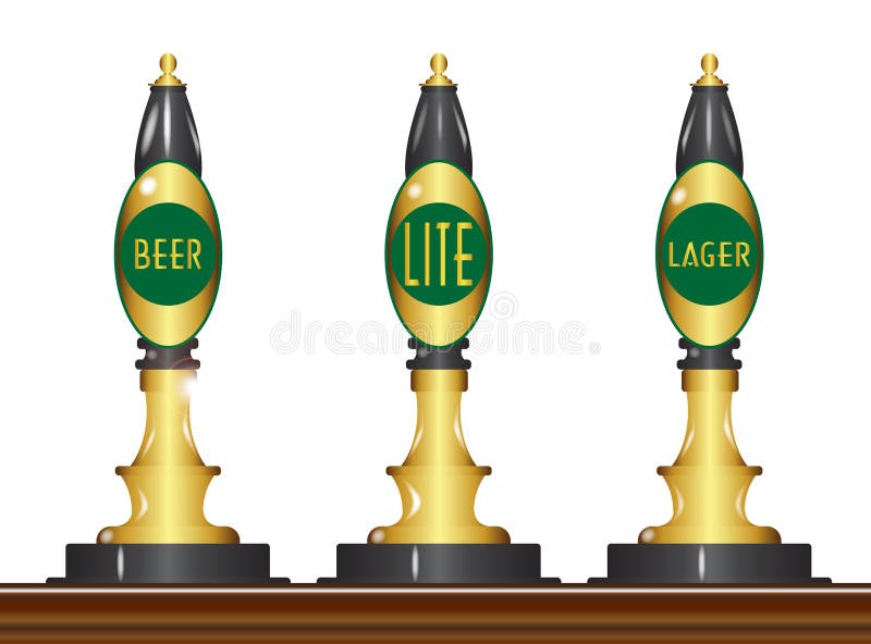 Beer Pumps stock vector. Illustration of graphic, lite - 67730663