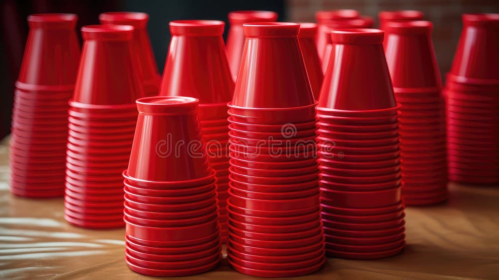 Beer red party cup stock illustration. Illustration of leisure - 371857201