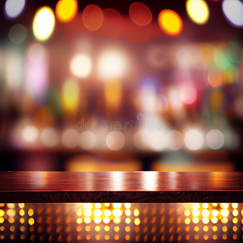 Beer Restaurant Bar, Bar Tabletop, Blurred Background - AI Generated Image Stock Illustration ...