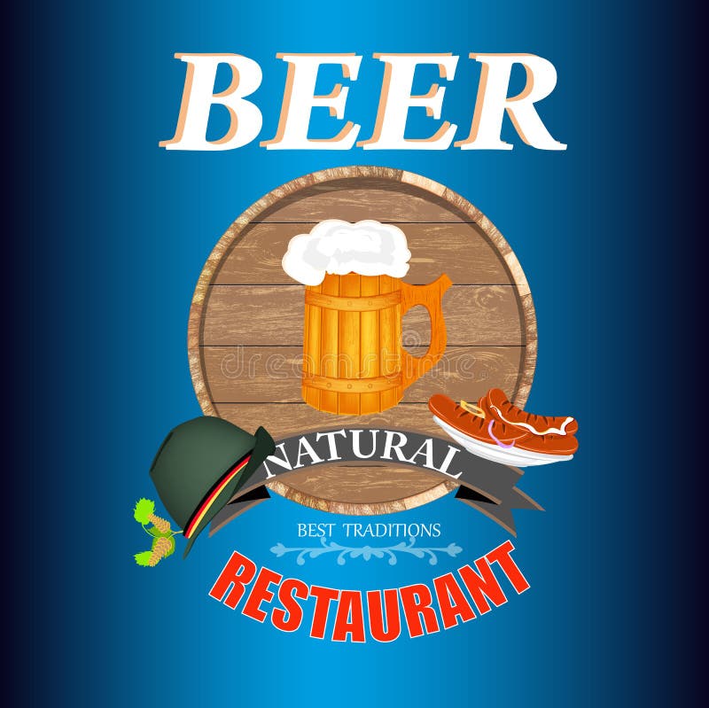 Beer Restaurant menu stock vector. Illustration of brewpub - 34358080