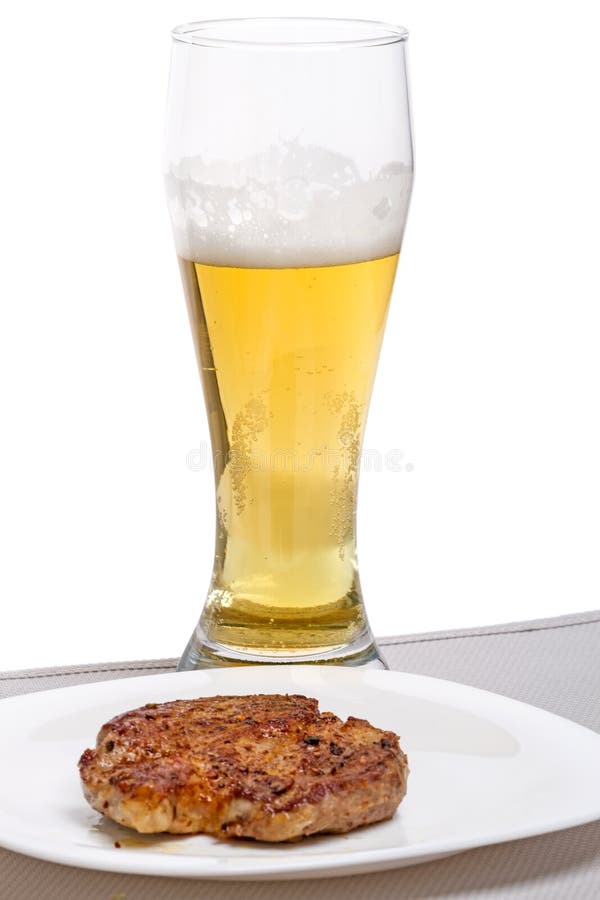 Beer and roasted meat stock image. Image of background - 33919233