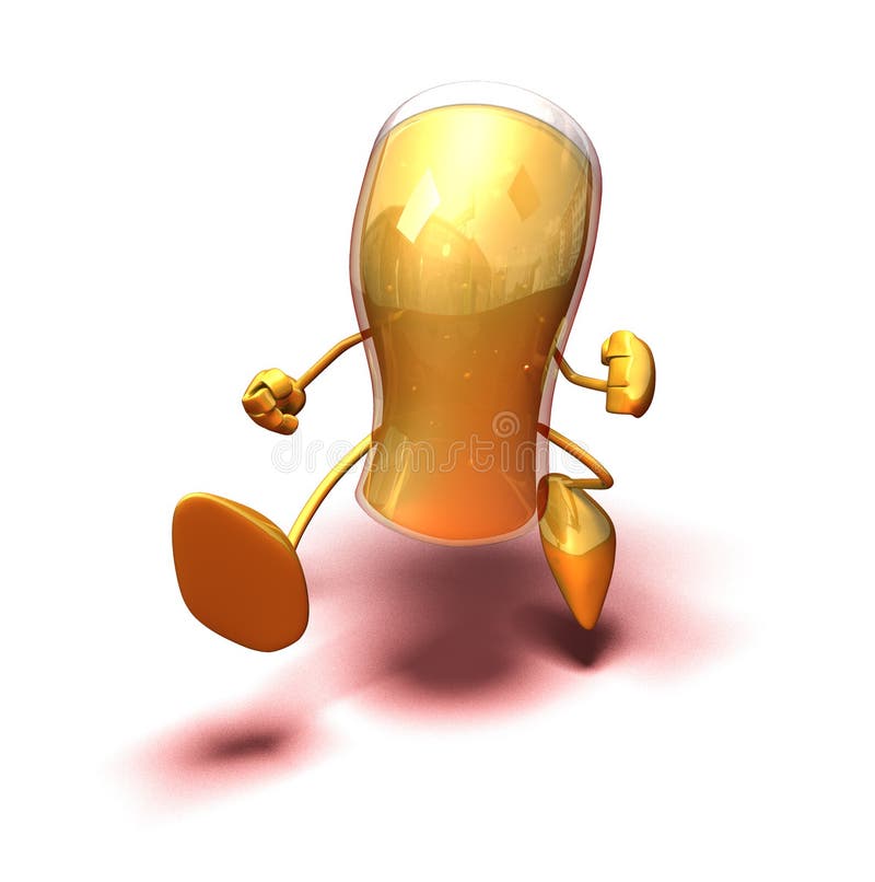 Beer running stock illustration. Illustration of restaurant - 2705278