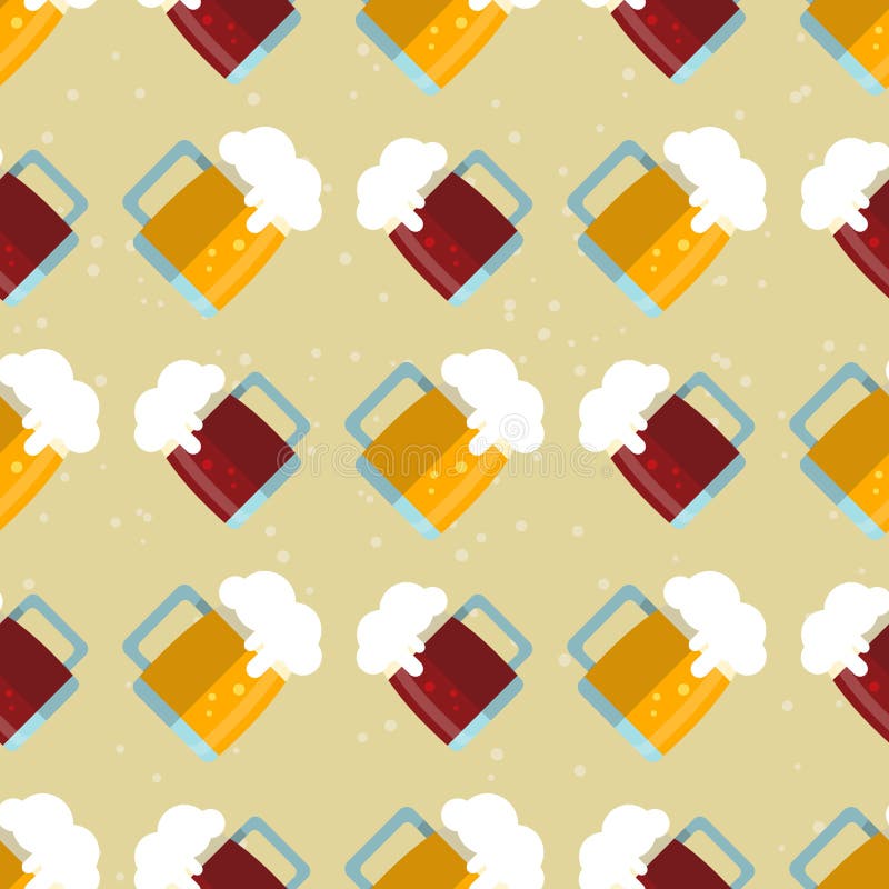 Beer seamless pattern stock vector. Illustration of symbol - 76473281