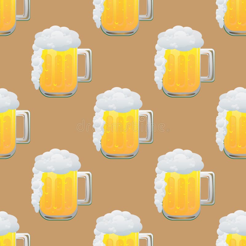 Beer seamless pattern stock vector. Illustration of festival - 140445527
