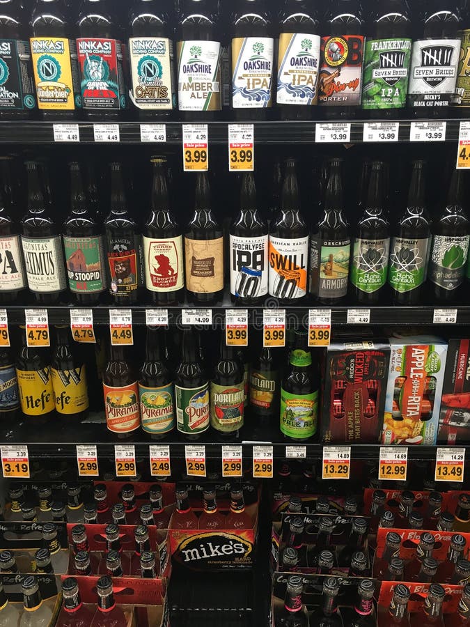 Beer Selection at Grocery Store Editorial Image - Image of grocery ...