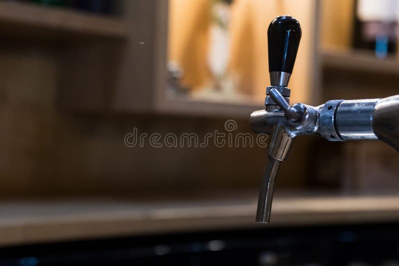 Beer Serving Machine at Bar Counter. Stock Image - Image of cellar ...