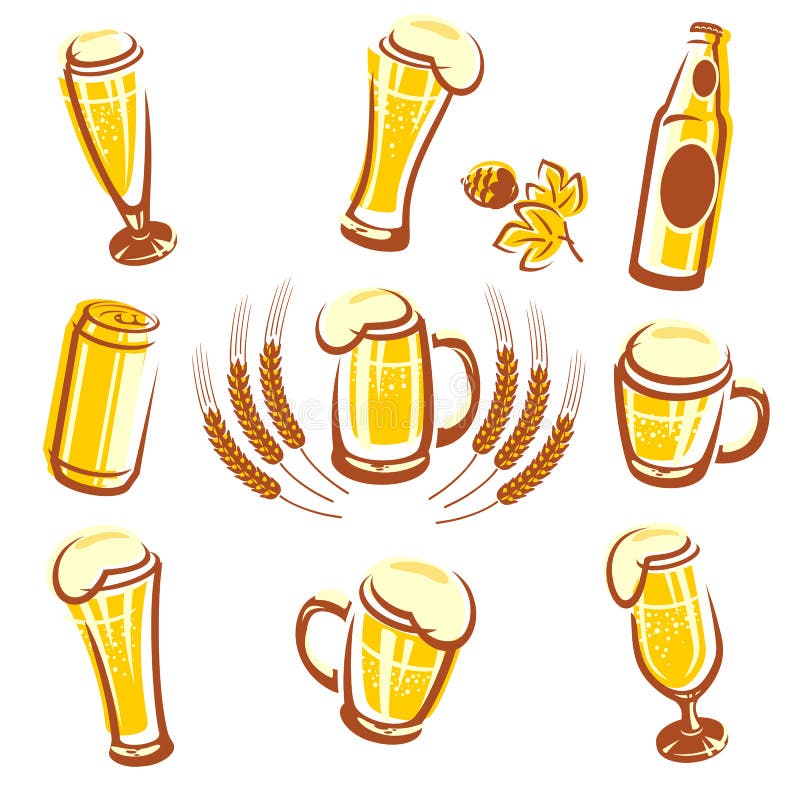 Beer Set stock vector. Illustration of alcohol, equipment - 29402931