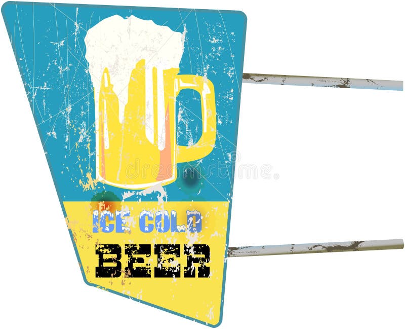 Beer sign stock vector. Illustration of alcohol, fashioned - 29031174