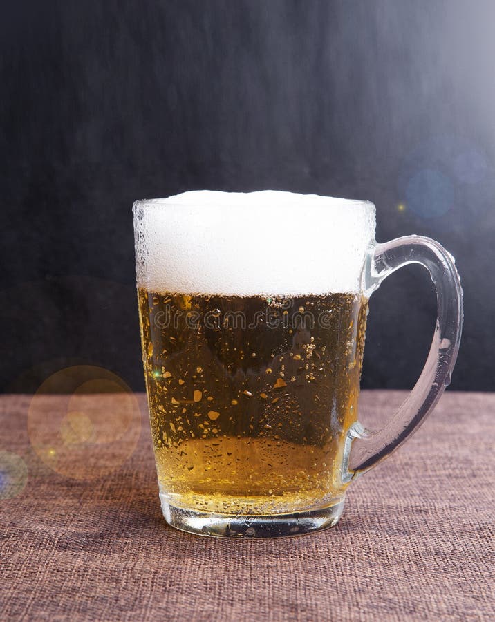 Beer in a Single Background Stock Photo - Image of beverage, drink ...