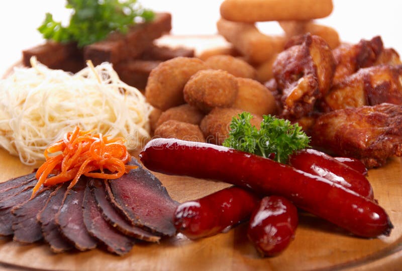 Beer snack stock photo. Image of bread, nagets, smoked - 12549334