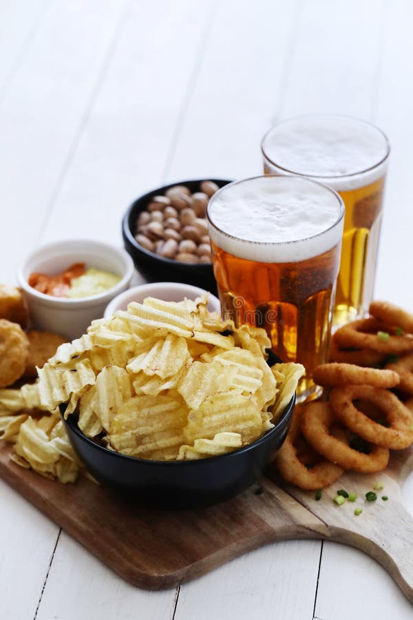 Beer and snacks stock photo. Image of details, relax - 94227428