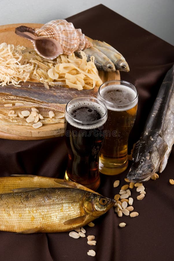 Beer and snacks set stock photo. Image of closeup, glass - 12607618