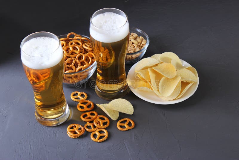 Beer and Snacks on the Table. Beer Snacks Stock Photo - Image of copy ...