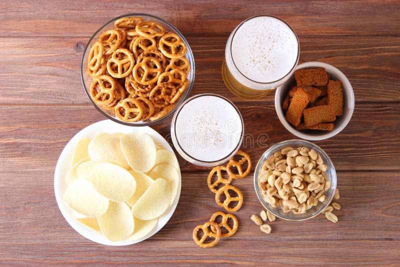 Beer and Snacks on the Table. Beer Snacks Stock Photo - Image of nature ...