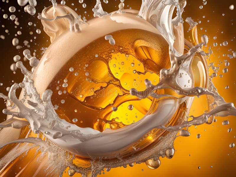 Beer Splash on Green Avocado: Hd Photo with White Background Stock ...