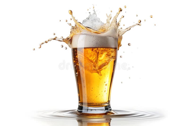 Beer Splash: Refreshing Cold Beer with a Perfect Foam Head Stock ...